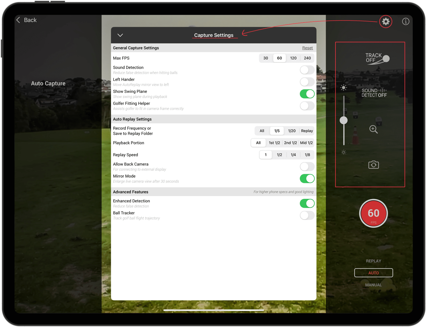 Capture Screen | Swing Profile