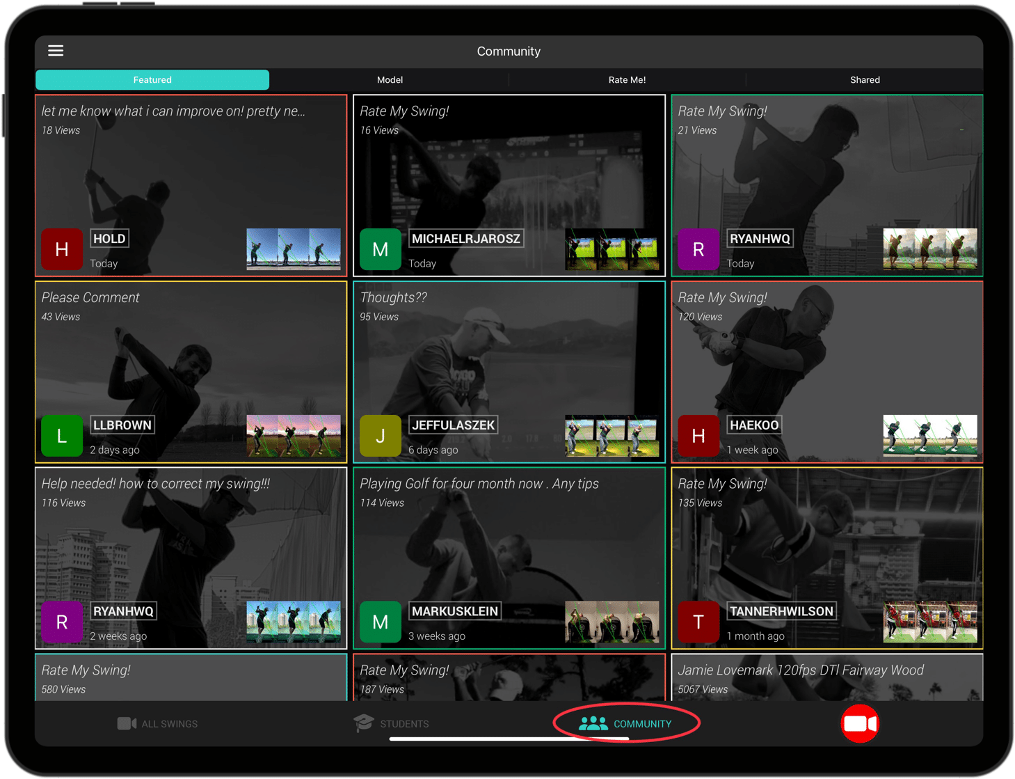 Lessons and Community | Swing Profile